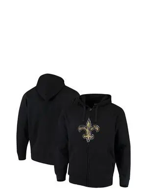 STARTER New Orleans Saints Primary Logo Full-zip Hoodie - Black