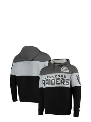 STARTER Las Vegas Raiders Pullover Hoodie - Heather Gray
