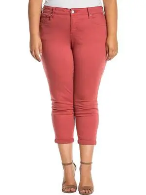 SLINK JEANS High-waisted Boyfriend Jeans - Cayenne