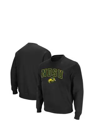 COLOSSEUM Ndsu Bison Arch & Logo Tackle Twill Pullover Sweatshirt - Black