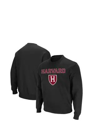 COLOSSEUM Harvard Crimson Team Arch & Logo Pullover Sweatshirt - Black