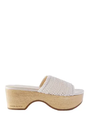 Magda Butrym Crocheted Platform Clogs - Cream