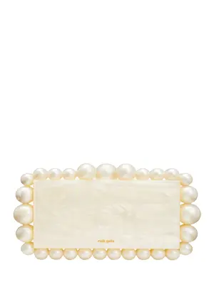 Cult Gaia Eos Pearly Acrylic Clutch - Ivory