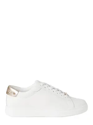 JIMMY CHOO Rome Leather Sneakers - White