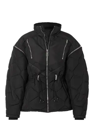 Givenchy Convertible Quilted Padded Shell Jacket - Black