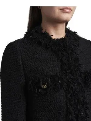 Dolce & Gabbana Paillette Fringe Boucle Jacket - Nero
