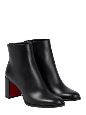 CHRISTIAN LOUBOUTIN Adoxa 70 Leather Ankle Boots - Black