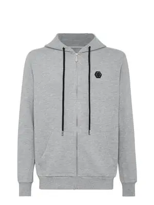 Philipp Plein Plein™ Logo Zip-up Hoodie - Grey