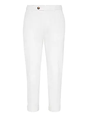 Brunello Cucinelli Straight Leg Trousers - White