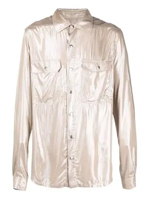 RICK OWENS Coated Button-Up Shirt