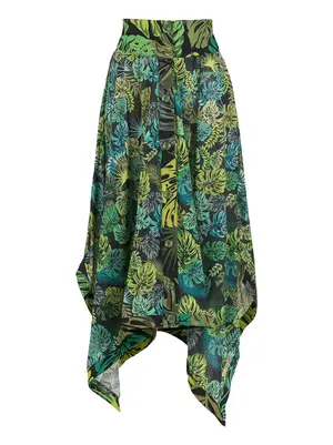 AMIR SLAMA Tropical Print Skirt - Green