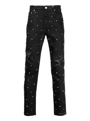 GOD'S MASTERFUL CHILDREN Cassidy Crystal-embellished Jeans - Black