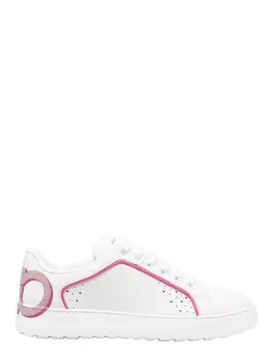 FERRAGAMO Manhattan Gancini-print Sneakers - White