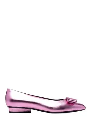 FERRAGAMO Viva Bow-detail Ballerina Shoes - Pink