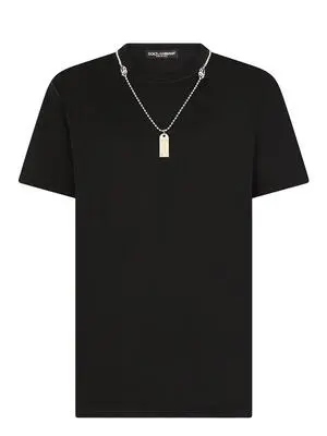 Dolce & Gabbana Logo Dog-tag T-shirt - Black