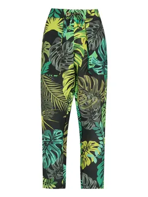 AMIR SLAMA Tropical Print Trousers - Green