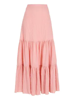 CLUBE BOSSA Pisan Tiered Maxi Skirt - Pink