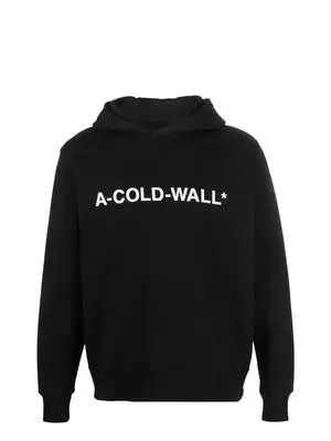 A-COLD-WALL* Logo Print Hooded Sweatshirt - Black