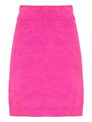 Helmut Lang Textured Knit Pencil Skirt - Pink