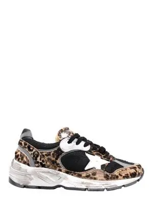 GOLDEN GOOSE Running Sole Leopard Print Sneakers - Brown