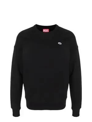 DIESEL S-rob-doval-pj Cotton Sweatshirt - Black
