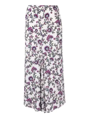 Isabel Marant High-waisted Floral-print Skirt - Neutrals