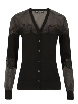 DOLCE & GABBANA Dolce & Gabbana Lace-Trim Cardigan