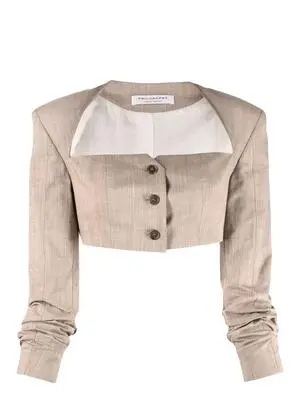 PHILOSOPHY DI LORENZO SERAFINI Cut-out Cropped Jacket