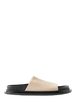 JIL SANDER Jil Sander Leather Buckled Slides Neutrals
