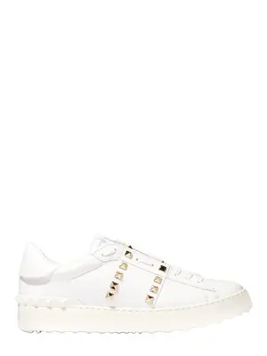 Valentino Garavani Rockstud Untitled Leather Sneakers - White