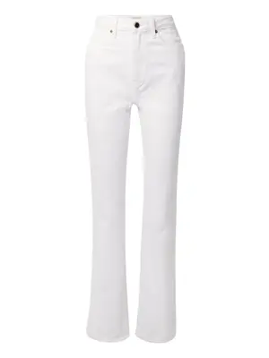 Khaite Danielle High-rise Straight-leg Jeans - White