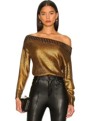 Superdown Marla Metallic Sweater - Copper