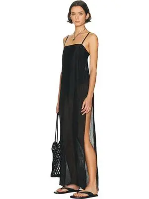 Matteau Sheer Cami Dress - Black