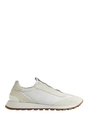 Brunello Cucinelli Mixed Leather Runner Sneakers - Panama