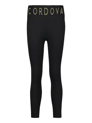 Cordova Base Layer Ribbed-knit Leggings - Black