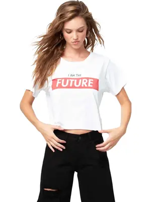 SIWY SIWY Kaylee Graphic Crop T-Shirt
