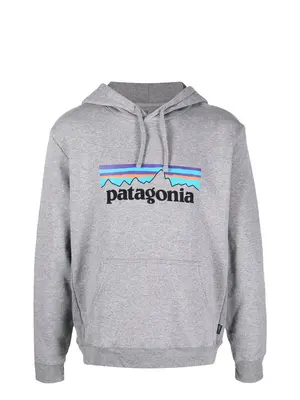 Patagonia Recycled Logo-print Hoodie - Grey