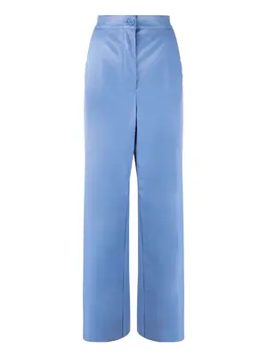 MAISON MARGIELA Faux-leather Trousers - Blue