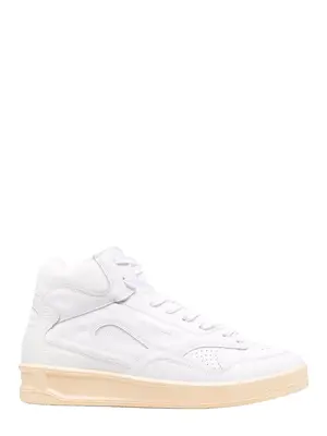JIL SANDER Basket Hi Lace-up Sneakers - White
