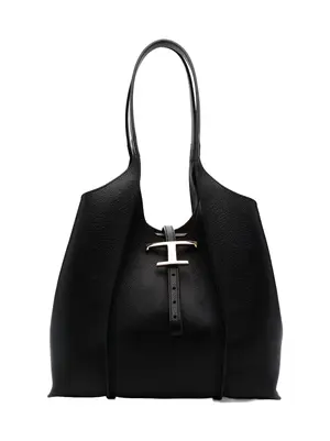 TOD'S Leather Shopping Bag - Black