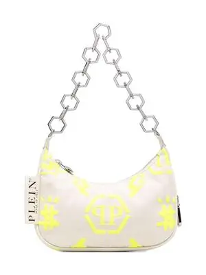 Philipp Plein Monogram Print Shoulder Bag - White