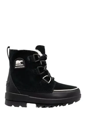 Sorel Faux-fur Trim Suede Boots - Black