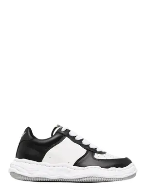 Mihara Yasuhiro Wayne Two-tone Leather Sneakers - White