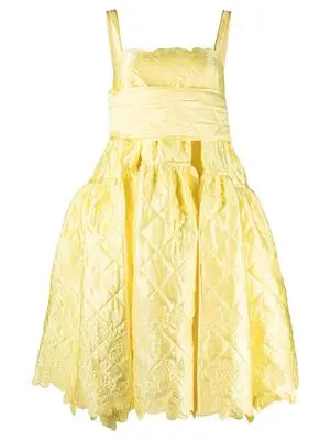 Cecilie Bahnsen Quilted June Dress - Yellow