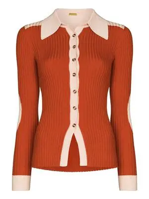 DODO BAR OR Contrast-Trim Cardigan