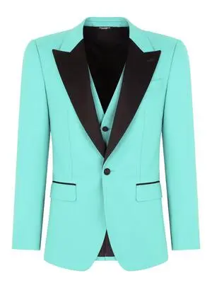 Dolce & Gabbana Sicilia-fit Three-piece Tuxedo Suit - Blue