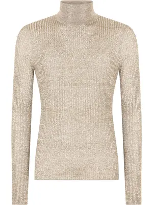 Dolce & Gabbana Ribbed Roll-neck Jumper - Neutrals