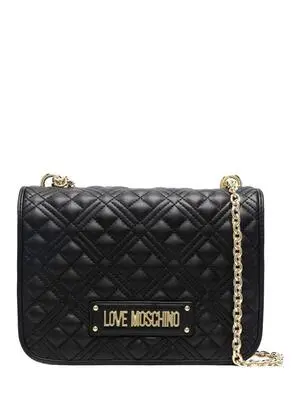 Moschino Quilted Shoulder Bag - Black