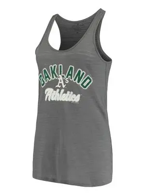 SOFT AS A GRAPE Oakland Athletics Graphic Tank Top - Charcoal
