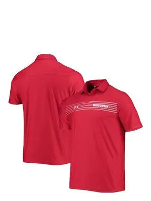 Under Armour Wisconsin Badgers Sideline Chest Stripe Performance Polo At Nordstrom Red